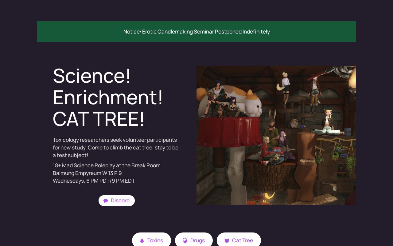 HUMAN-SIZED CAT TREE